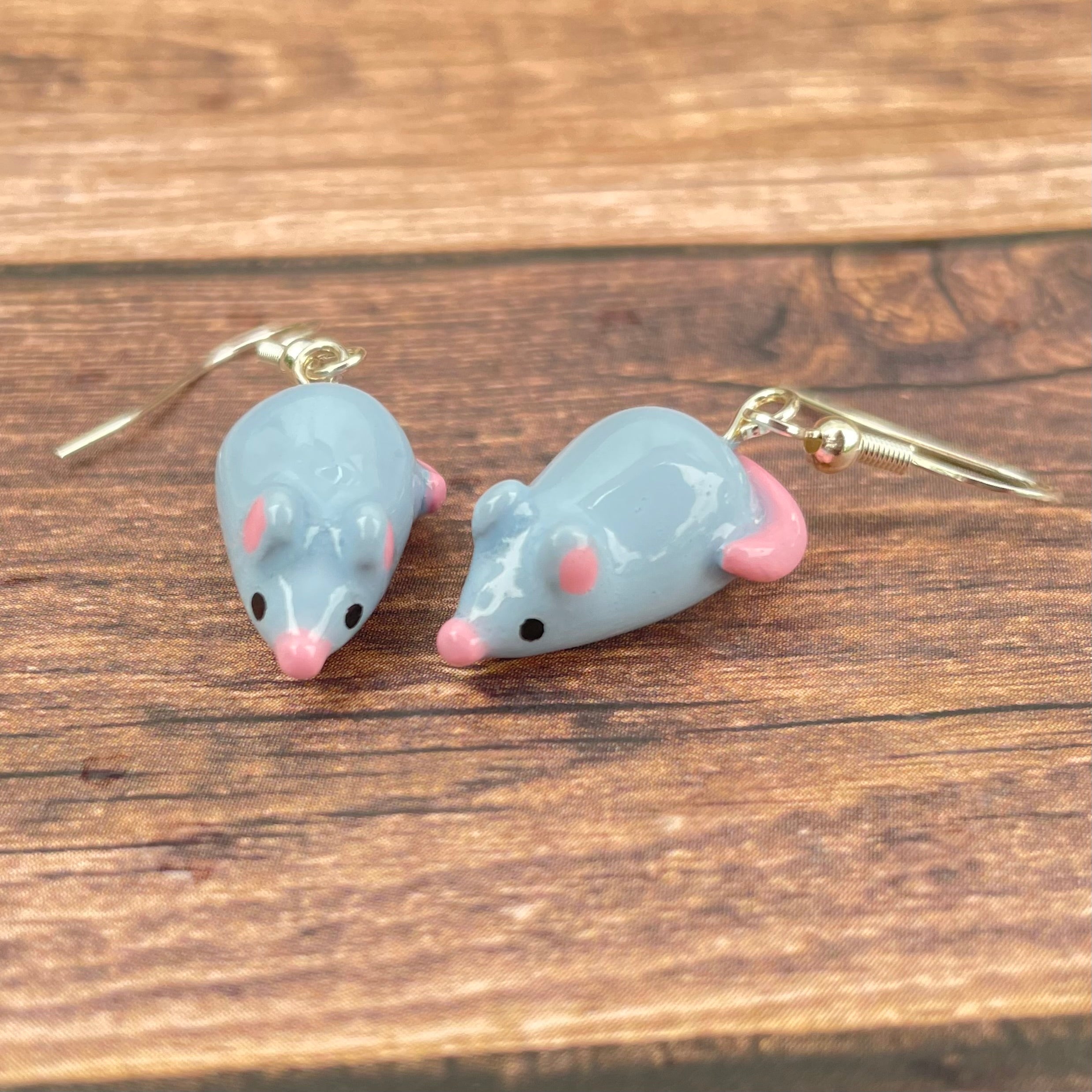 Rat Clay Earrings – Lemon Sprinkles