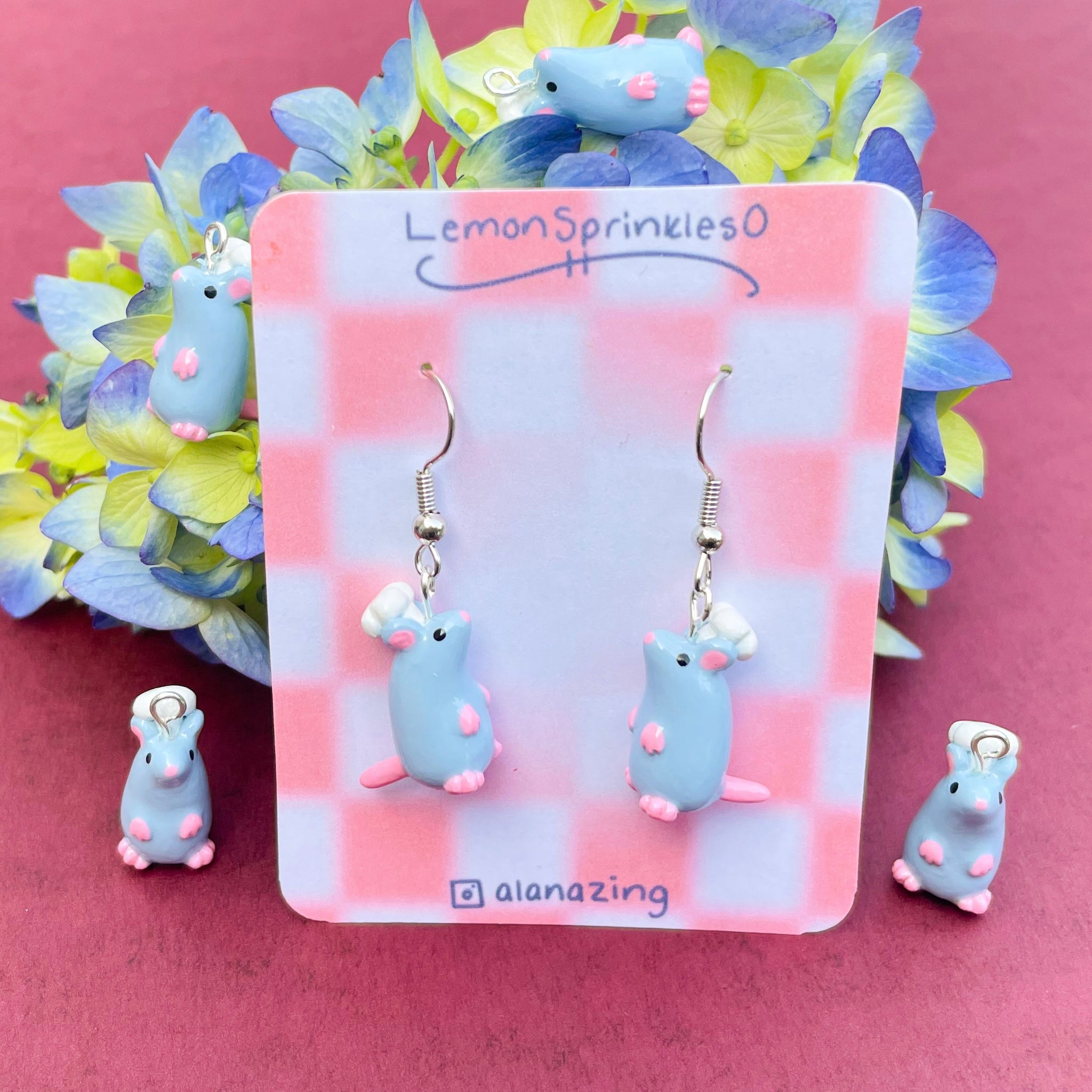 Chef Rat Clay Earrings – Lemon Sprinkles