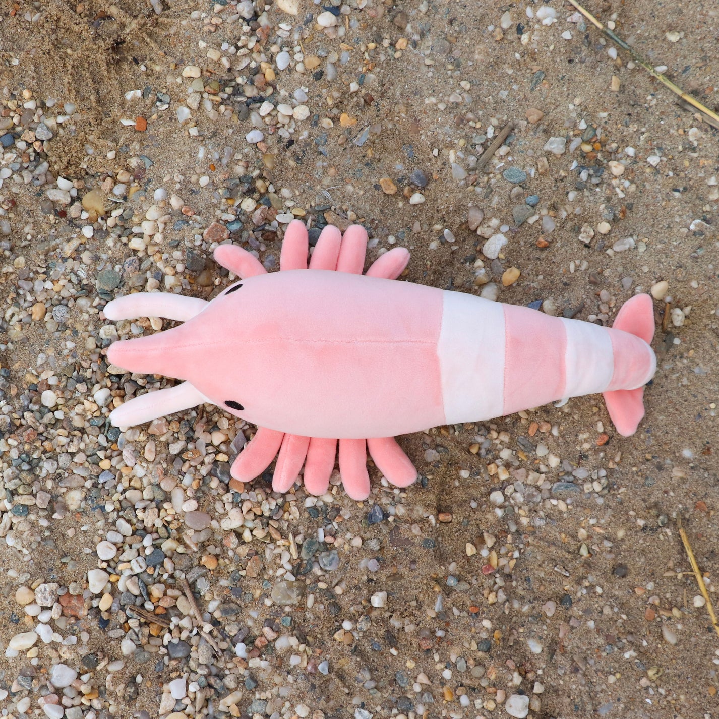 Pink Shrimp Mochi Plushie – Lemon Sprinkles