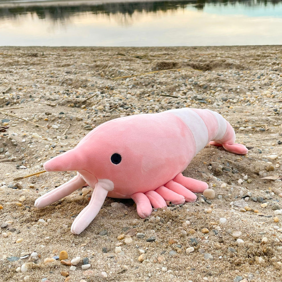 Pink Shrimp Mochi Plushie – Lemon Sprinkles